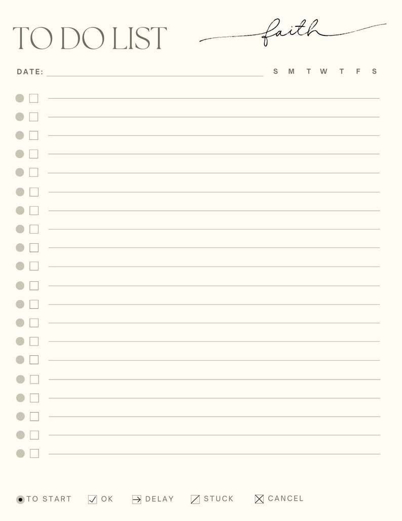 To-do List *printable* Christian Journal Page - Etsy