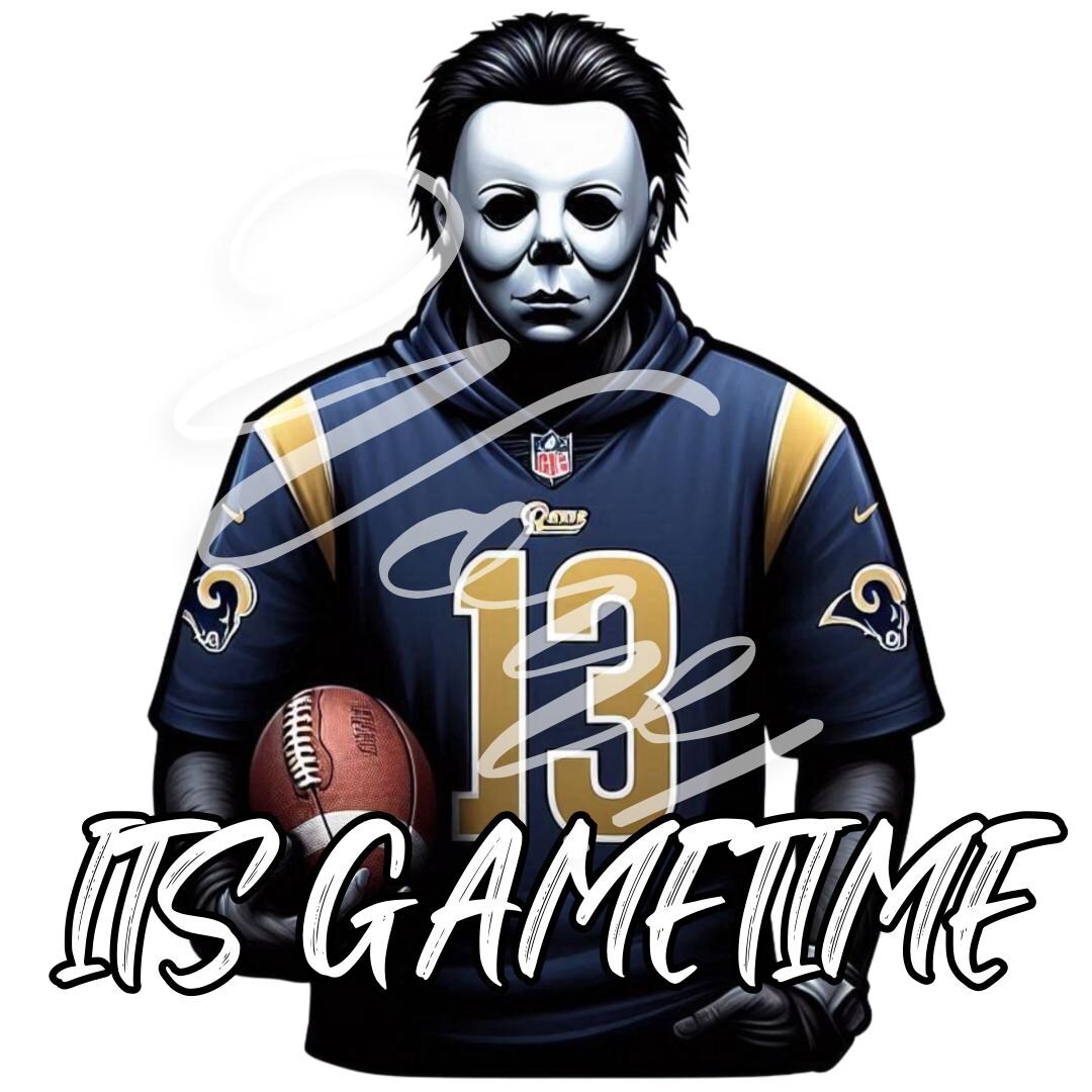 Horror Football PNG Digital Download Michael Halloween Jersey GAMETIME ...