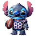 3 Image Bundle Cute Football Png Stitch Jersey Png Download - Etsy