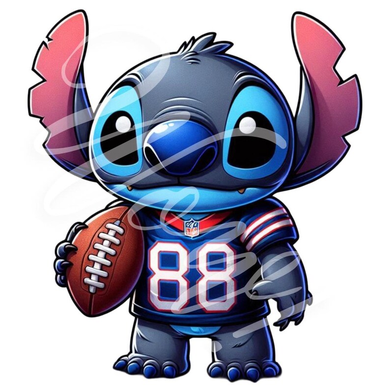 3 Image Bundle Cute Football Png Stitch Jersey Png Download - Etsy