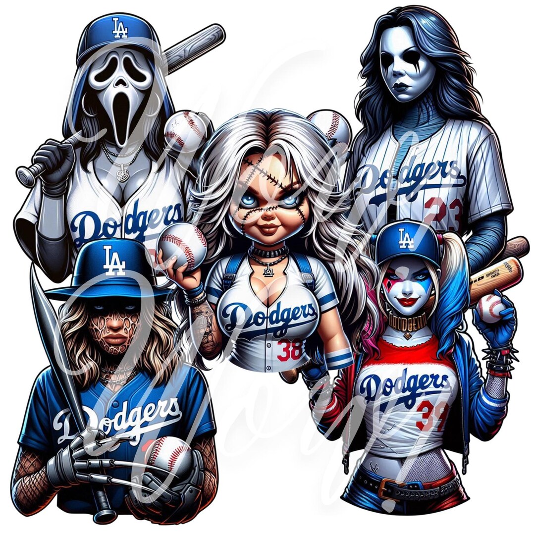 Horror Female Baseball 5 Images PNG Digital Download Halloween Jersey ...