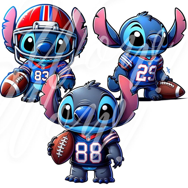 3 Image Bundle Cute Football Png Stitch Jersey Png Download - Etsy