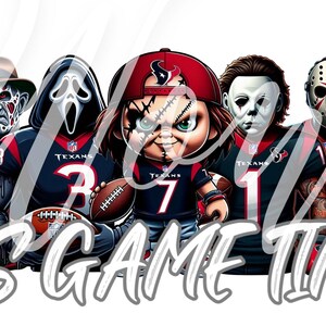 Horror Football PNG Digital Download Halloween Jersey GAMETIME - Etsy