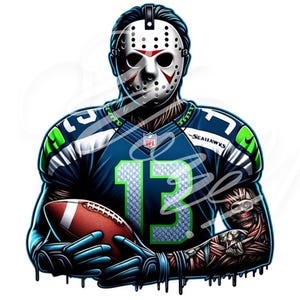 Horror Football 5 Images PNG Digital Download Halloween Jersey BUNDLE ...
