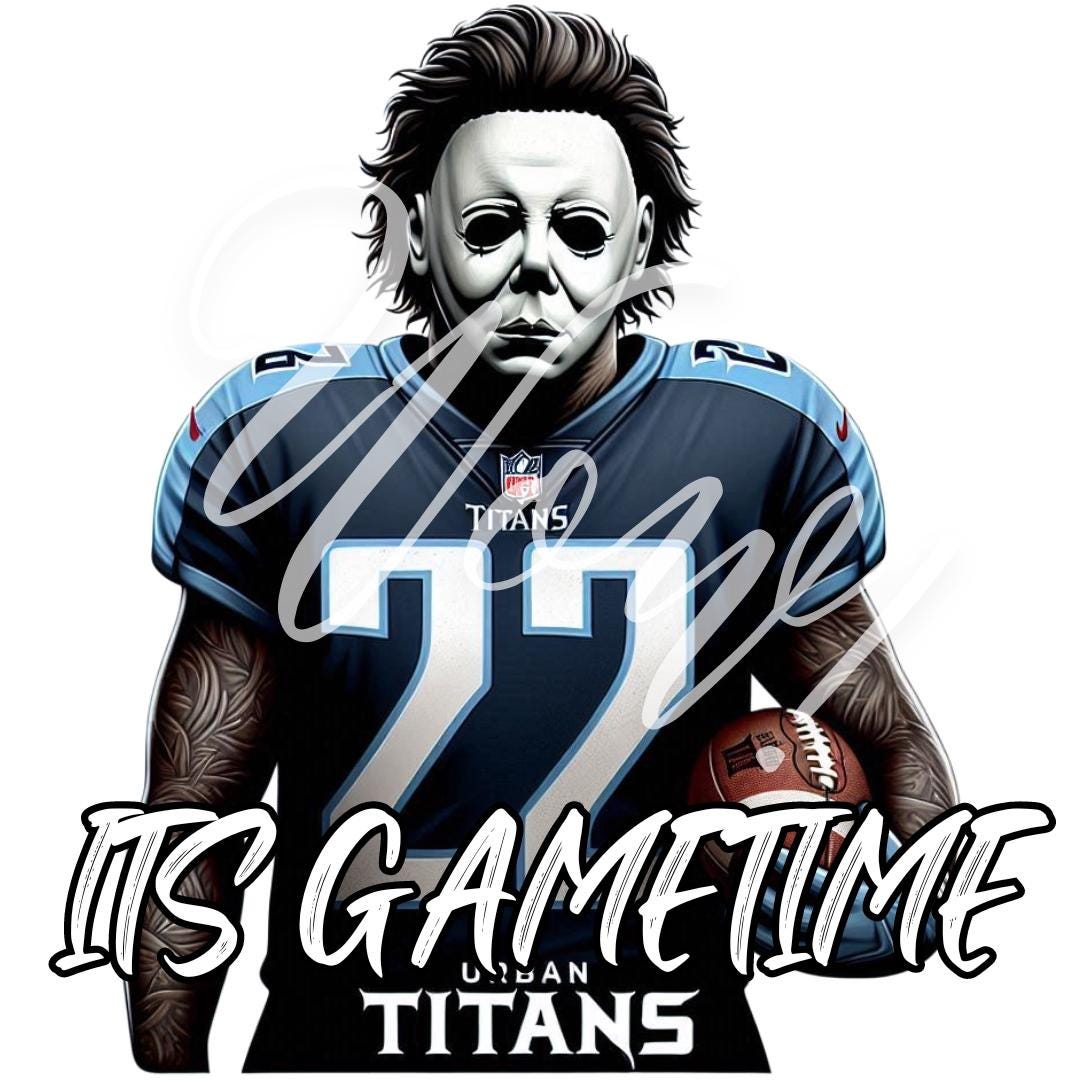 Horror Football PNG Digital Download Michael Halloween Jersey GAMETIME ...