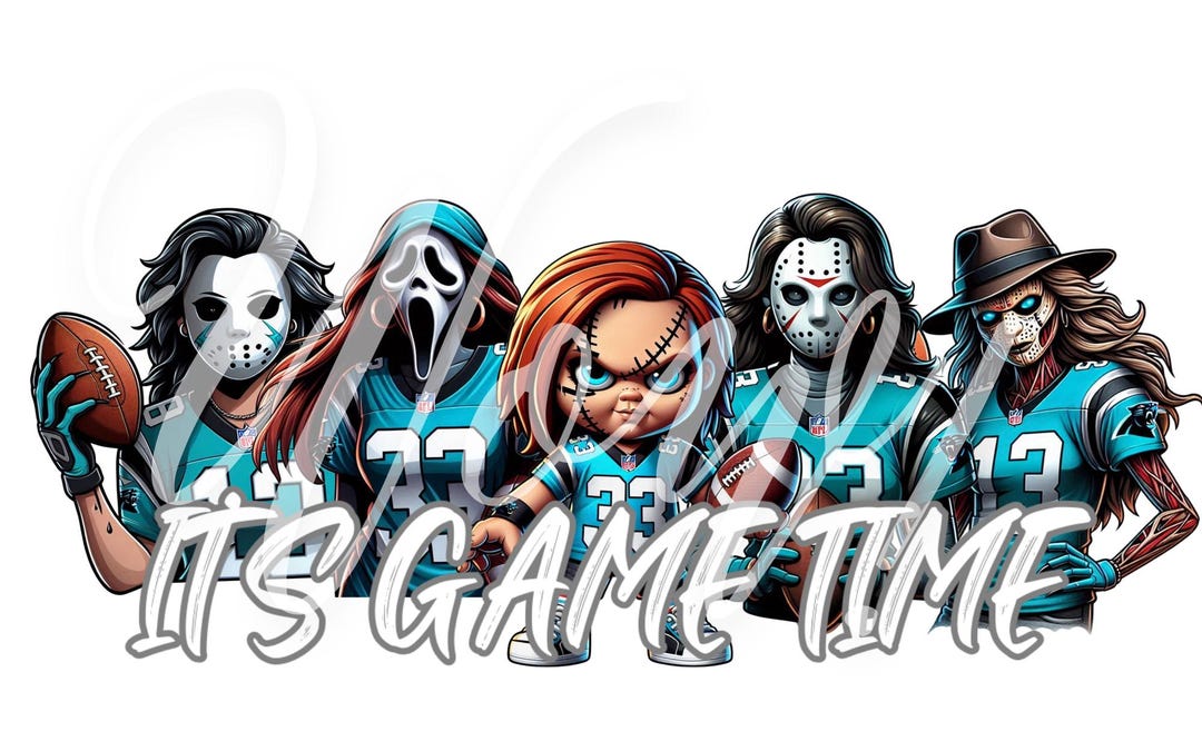 Horror Female Football Team 2 PNG Digital Download Halloween Jersey ...