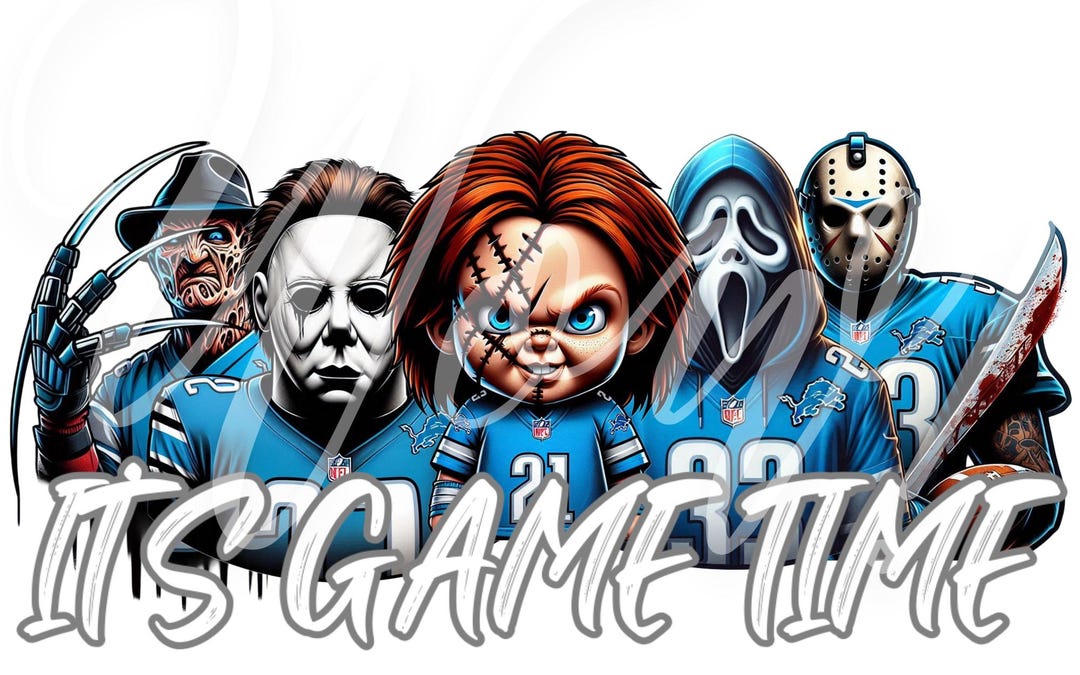 Horror Football PNG Digital Download Halloween Jersey GAMETIME - Etsy
