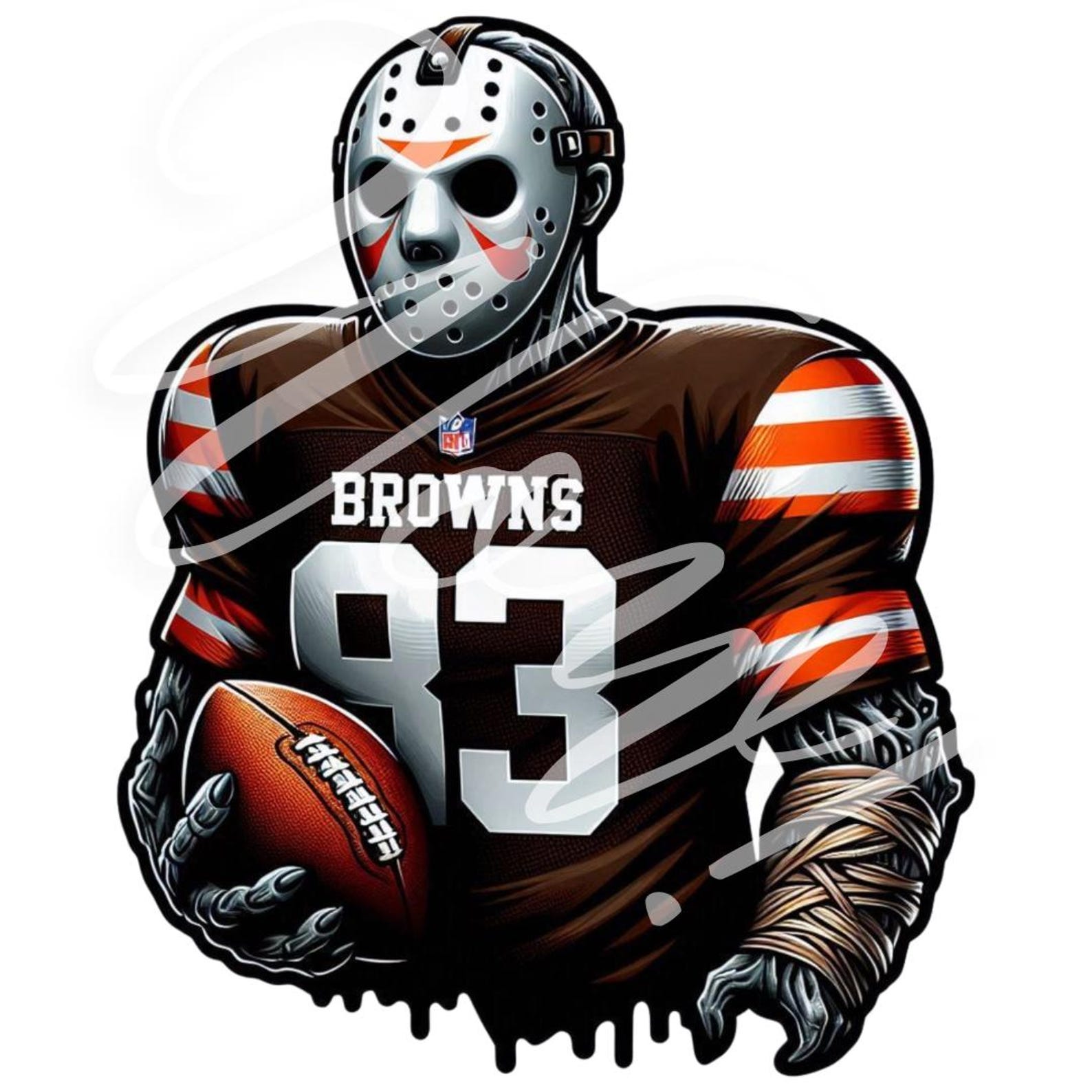 Horror Football 5 Images PNG Digital Download Halloween Jersey BUNDLE ...