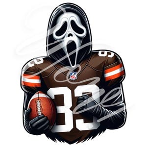 Horror Football 5 Images PNG Digital Download Halloween Jersey BUNDLE ...