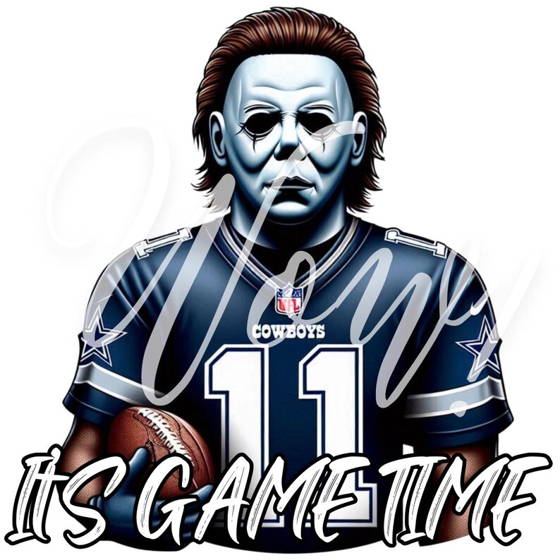 Horror Football PNG Digital 2 Downloads Michael Halloween Jersey ...