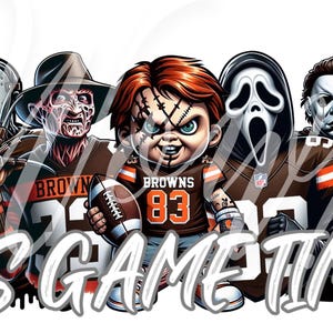 Horror Football PNG Digital Download Halloween Jersey GAMETIME - Etsy