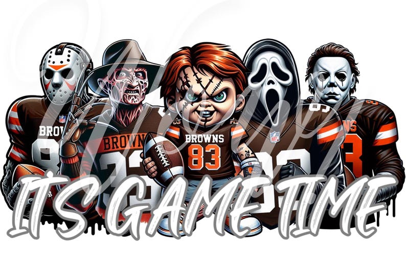 Horror Football PNG Digital Download Halloween Jersey GAMETIME - Etsy