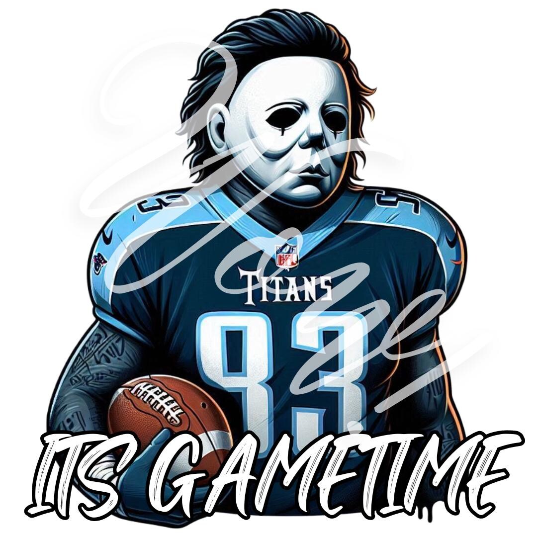Horror Football PNG Digital Download Michael Halloween Jersey GAMETIME ...