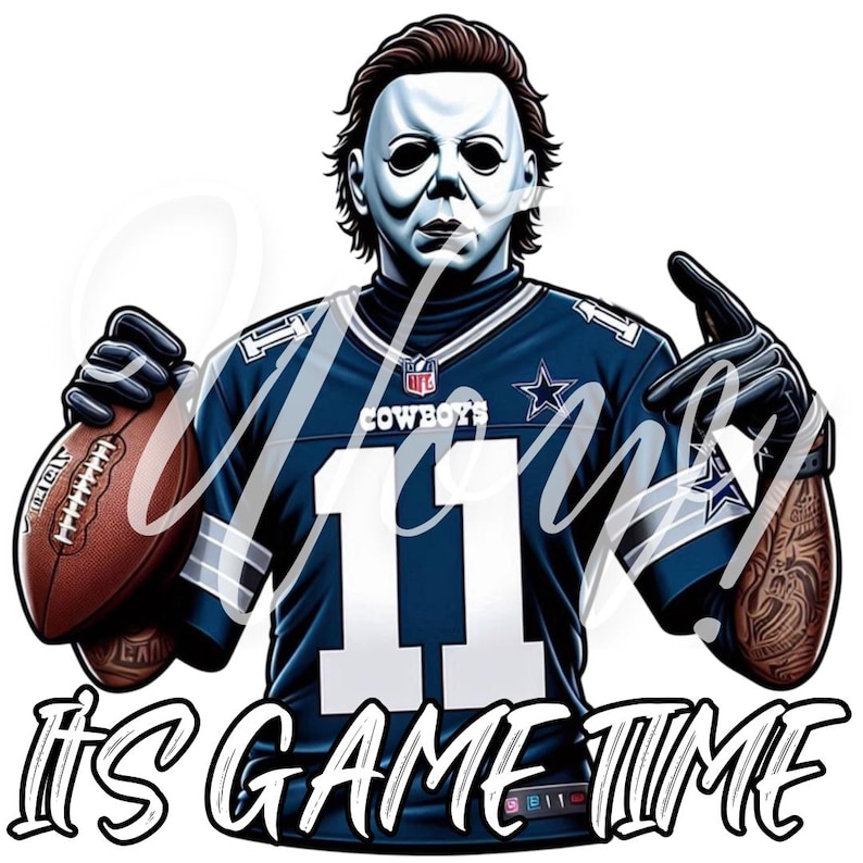 Horror Football PNG Digital 2 Downloads Michael Halloween Jersey ...