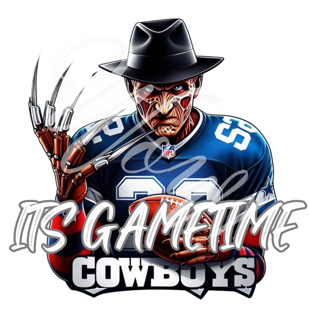 Horror Football PNG Digital Download Freddy Halloween Jersey GAMETIME ...