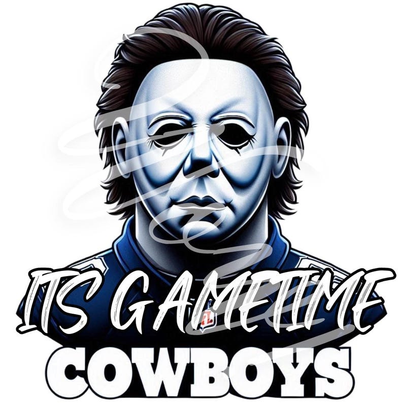 Horror Football PNG Digital Download Michael Halloween Dallas Jersey ...