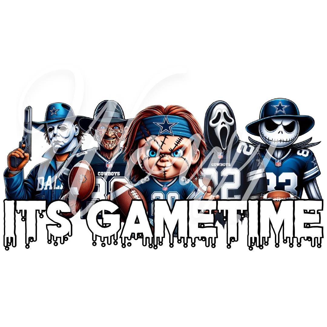 Horror Football PNG Digital Download Halloween Jersey GAMETIME - Etsy ...