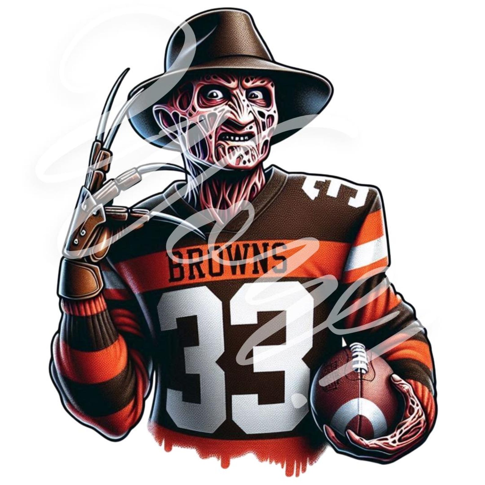 Horror Football 5 Images PNG Digital Download Halloween Jersey BUNDLE ...