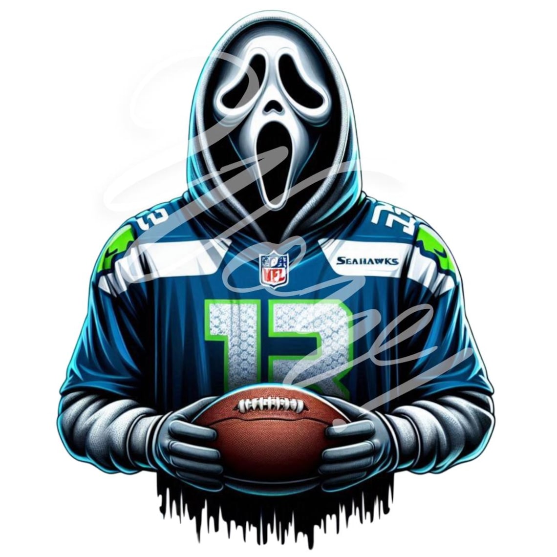 Horror Football 5 Images PNG Digital Download Halloween Jersey BUNDLE ...