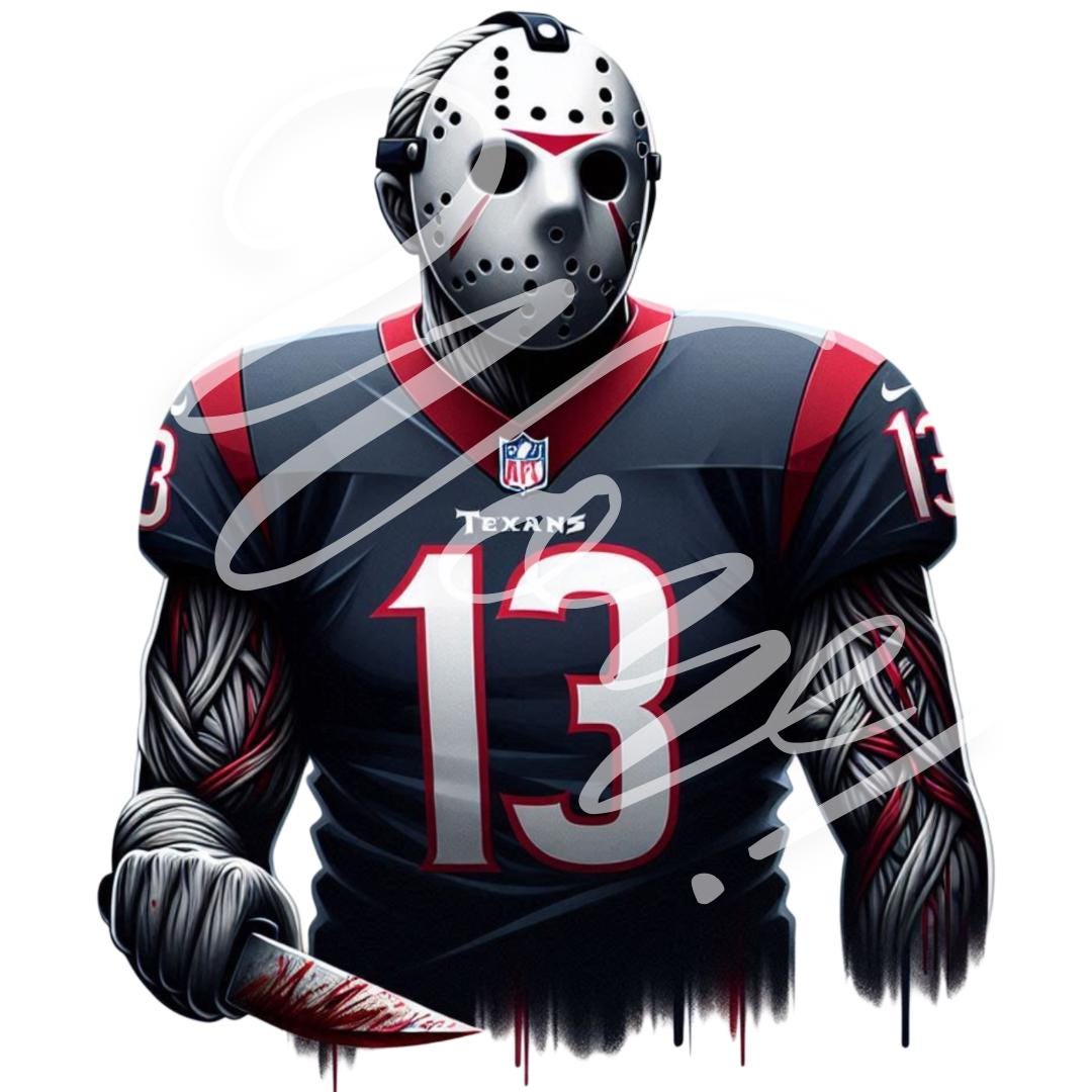 Horror Football PNG Digital Download Jason Halloween Jersey GAMETIME - Etsy