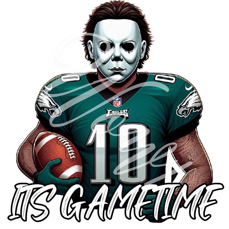 Horror Football PNG Digital Download Michael Halloween Jersey GAMETIME ...