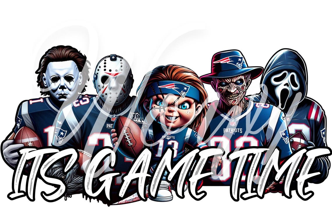 Horror Football Team PNG Digital Download Halloween Jersey GAMETIME - Etsy