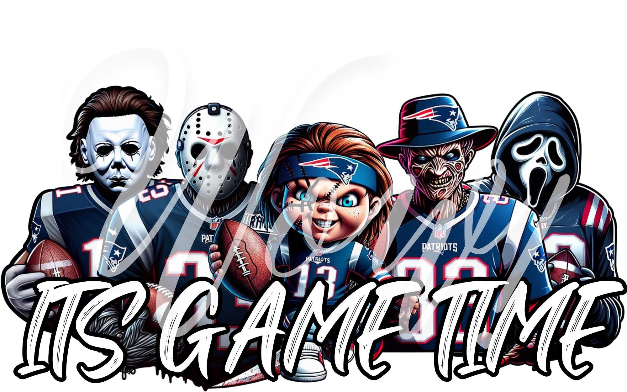 Horror Football Team PNG Digital Download Halloween Jersey GAMETIME - Etsy