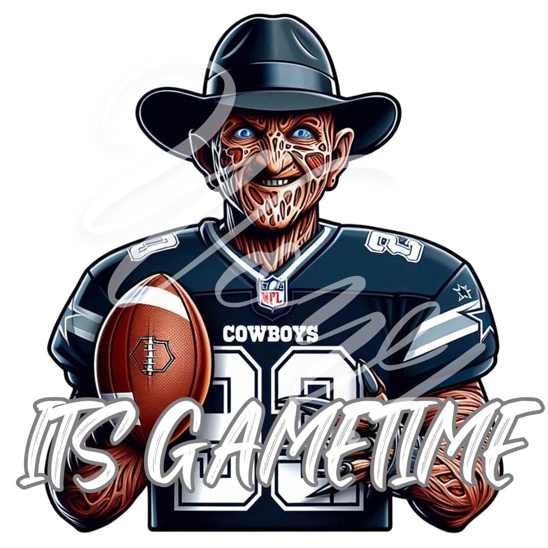 Horror Football PNG Digital Download Freddy Halloween Jersey GAMETIME ...