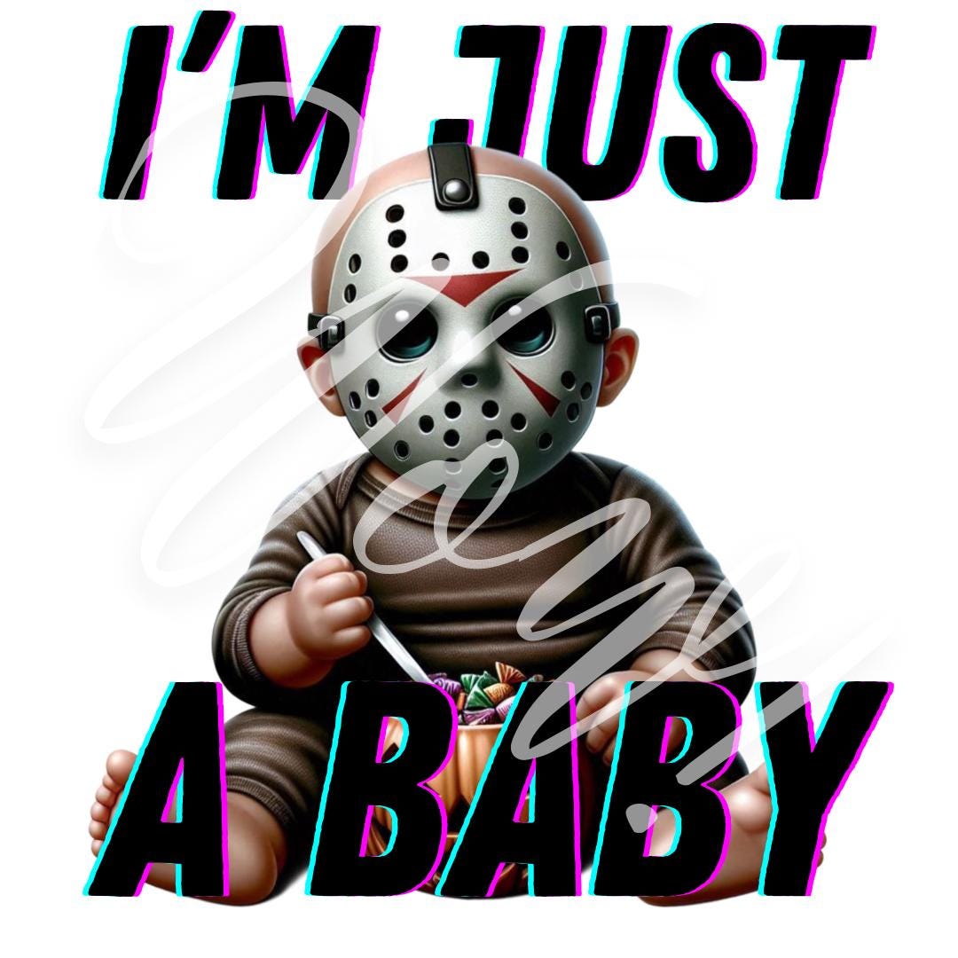 Cute Horror Baby Jason. Digital Png Download 2 Images - Etsy