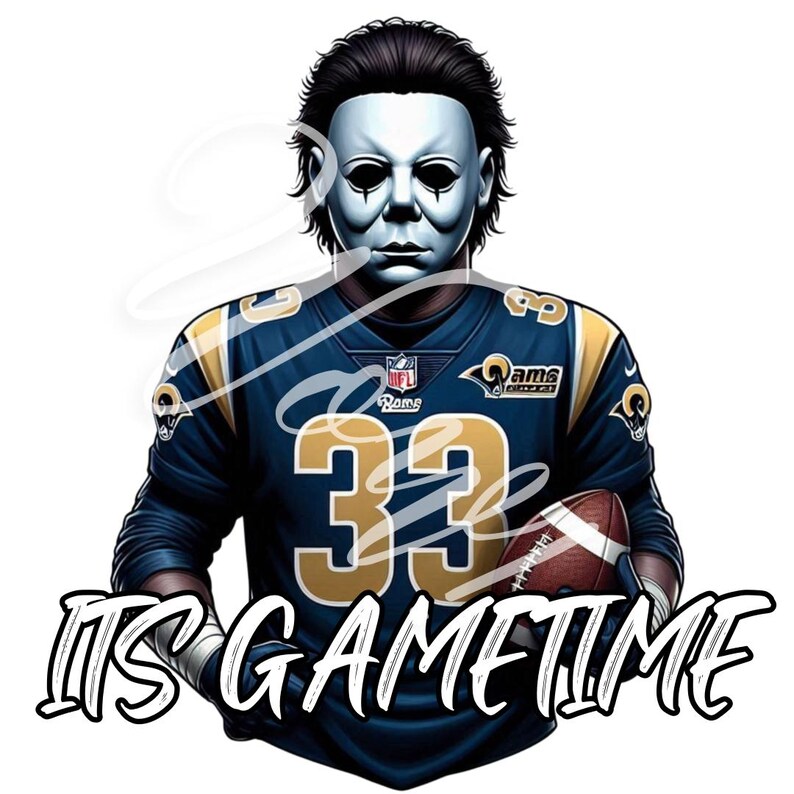 Horror Football PNG Digital Download Michael Halloween Jersey GAMETIME ...