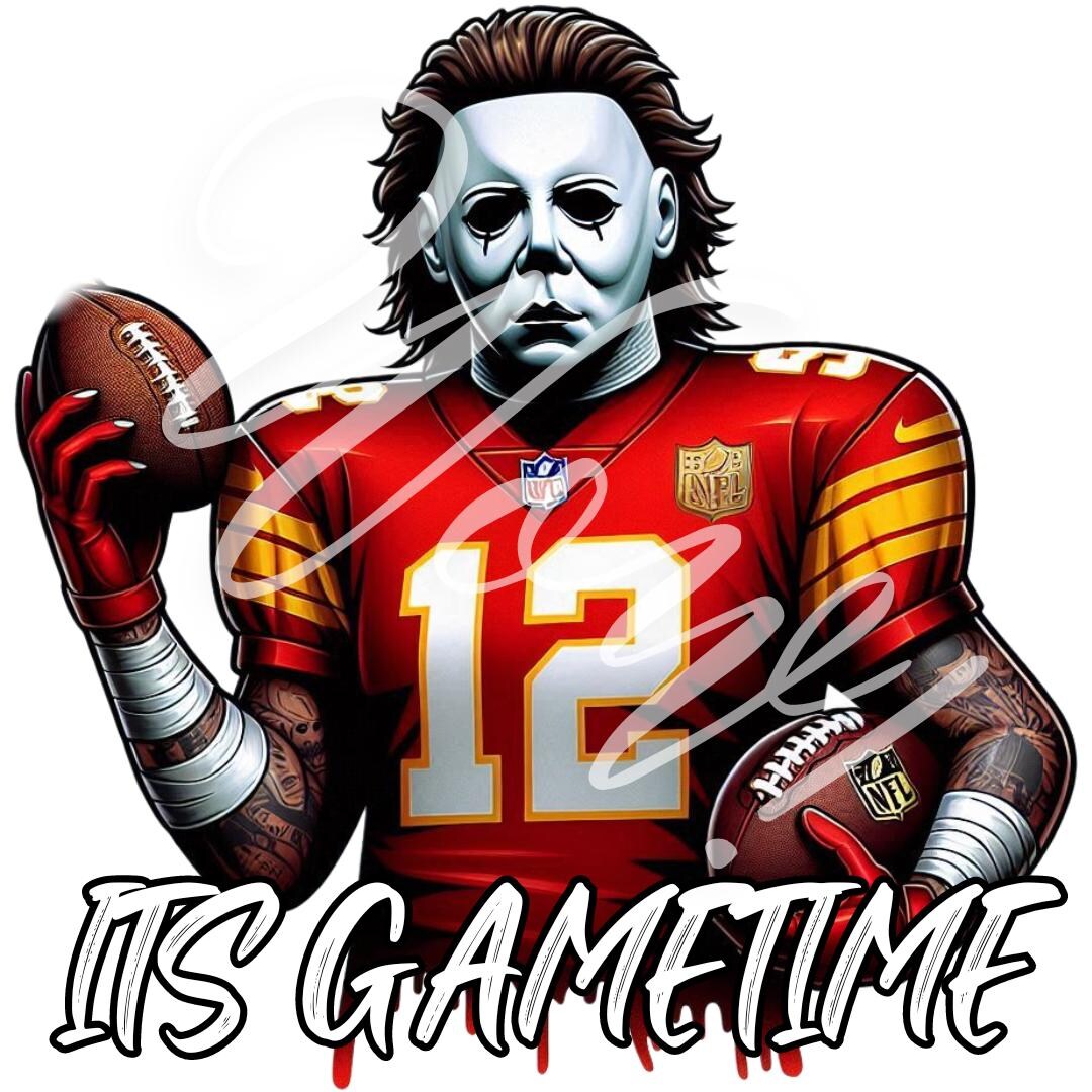 Horror Football PNG Digital Download Michael Halloween Jersey GAMETIME ...