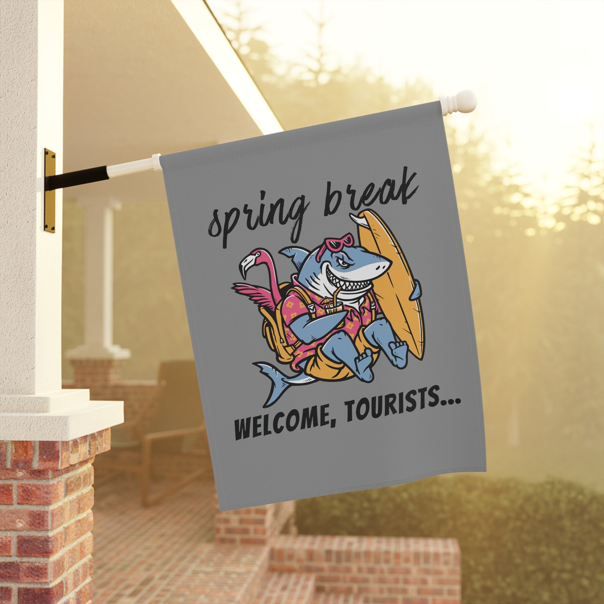 Beach Locals Decor, Shark Humor Banner, Spring Break Welcome Sign ...