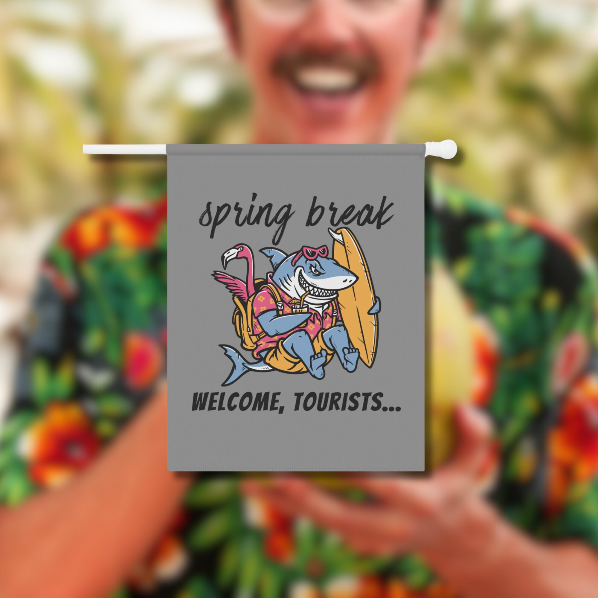 Beach Locals Decor, Shark Humor Banner, Spring Break Welcome Sign ...
