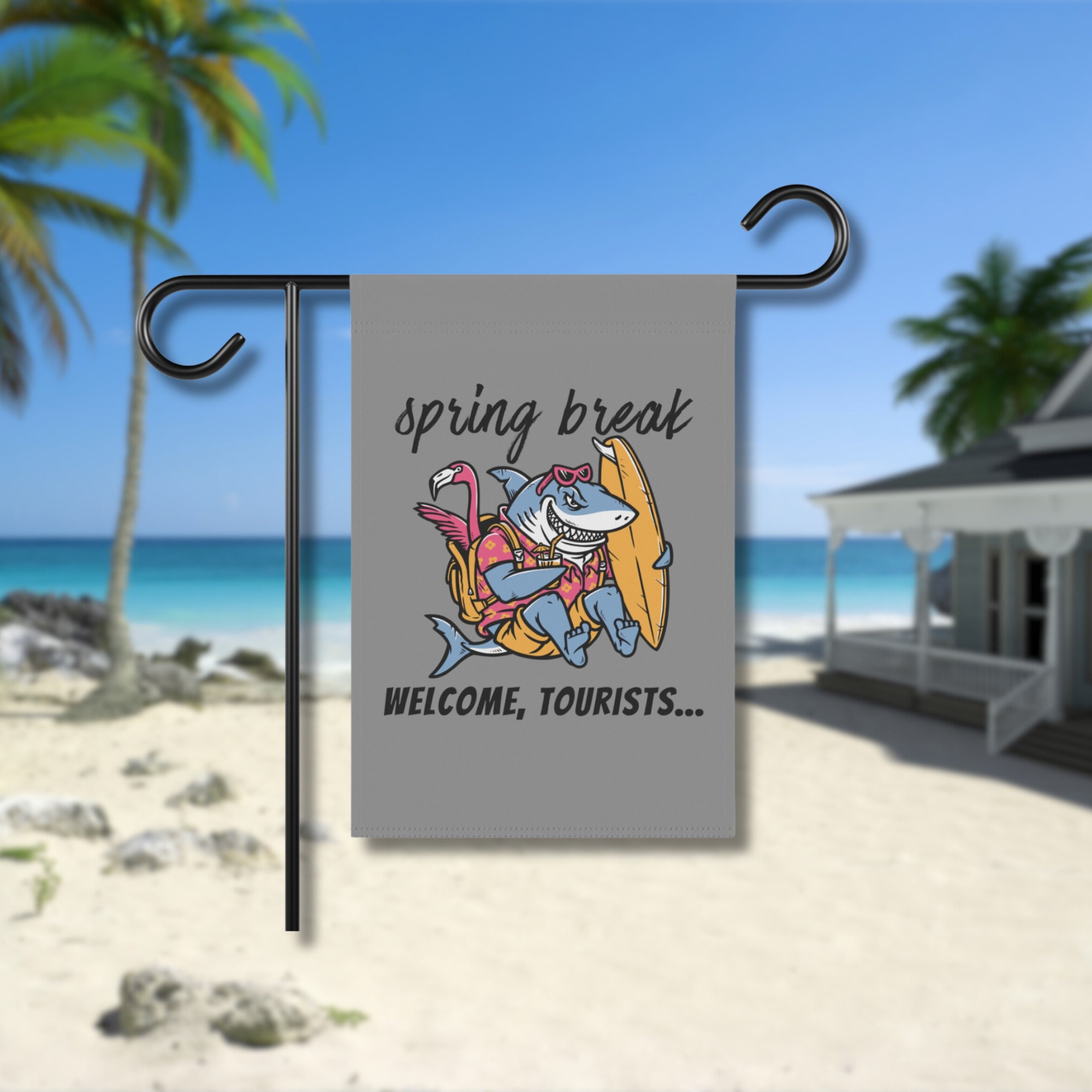 Beach Locals Decor, Shark Humor Banner, Spring Break Welcome Sign ...