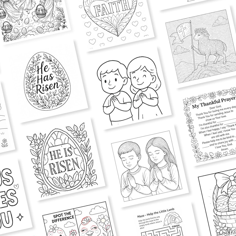 Easter Joy Coloring Book, Christian Easter Activity Book for Kids ...
