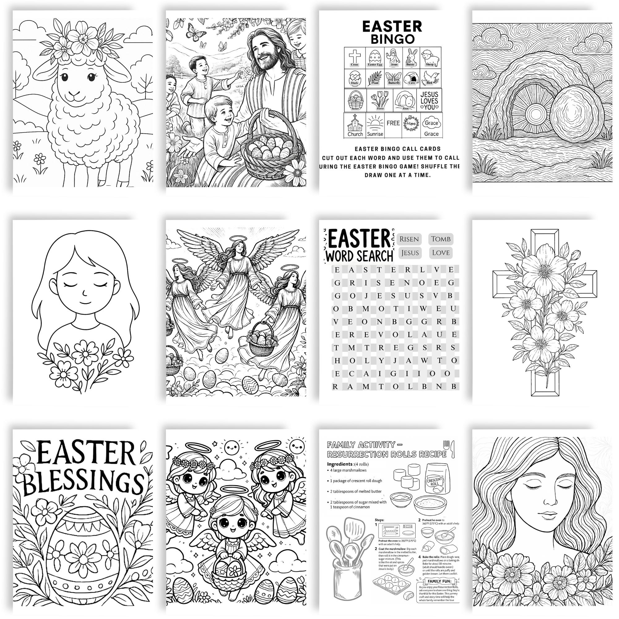 Easter Joy Coloring Book, Christian Easter Activity Book for Kids ...