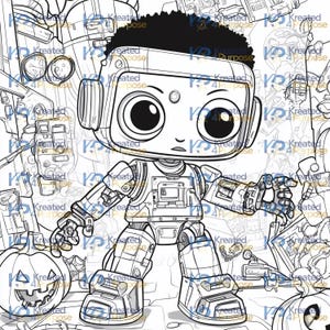 Spooktacular Adventures Coloring Pages for Kids | Chibi-style Halloween ...