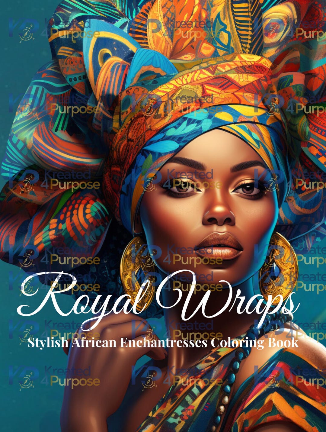 Royal Wraps – Digital Coloring Pages Featuring African Headwraps ...