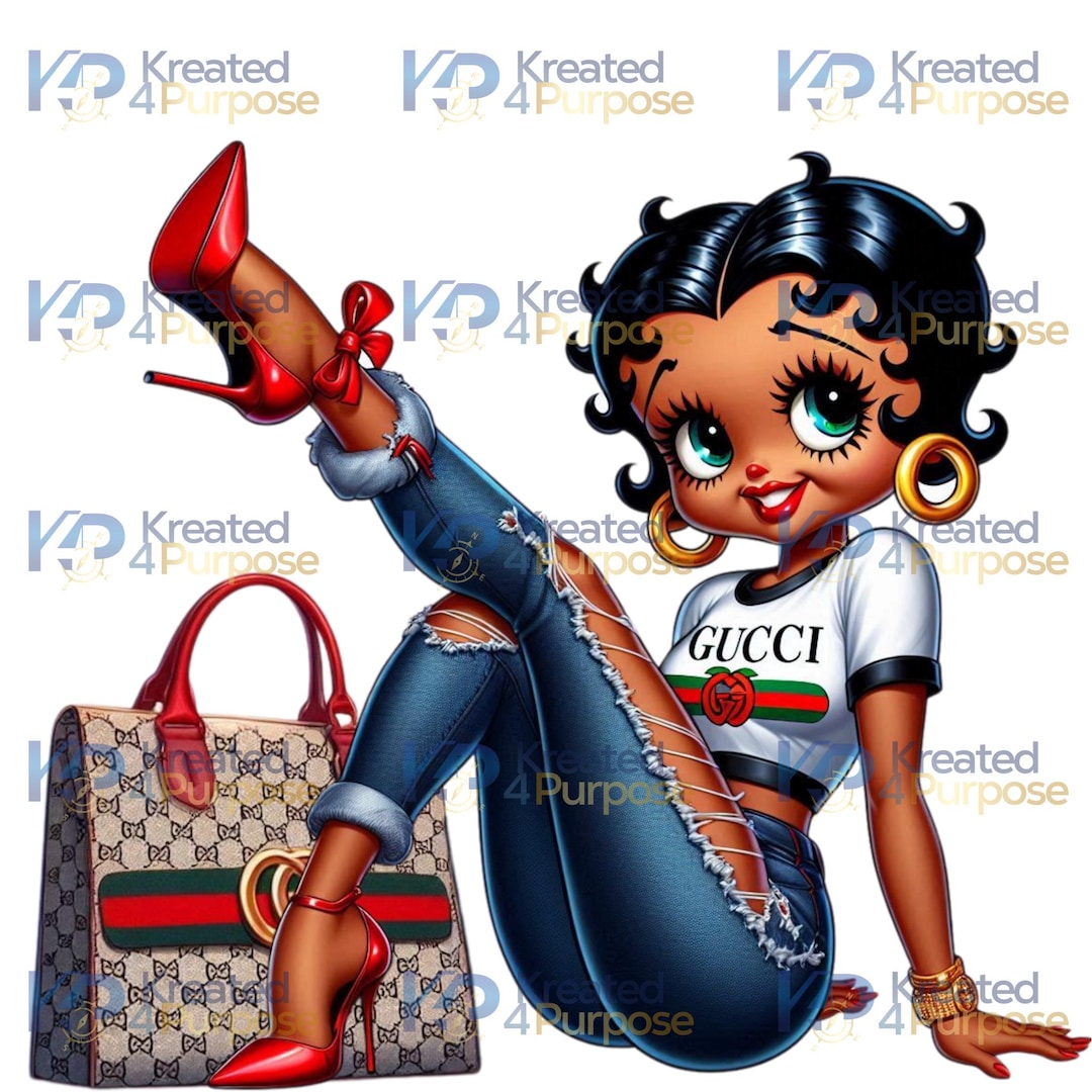 Betty Boop Clip Art: Retro Chic, High Fashion (PNG) - Etsy