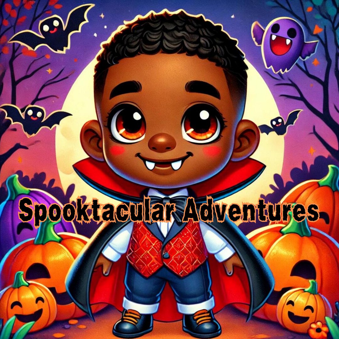 Spooktacular Adventures Coloring Pages for Kids | Chibi-style Halloween ...