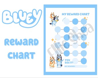 Printable Bluey Reward Chart Bluey Sticker Chart Kids Reward Chart Kids ...