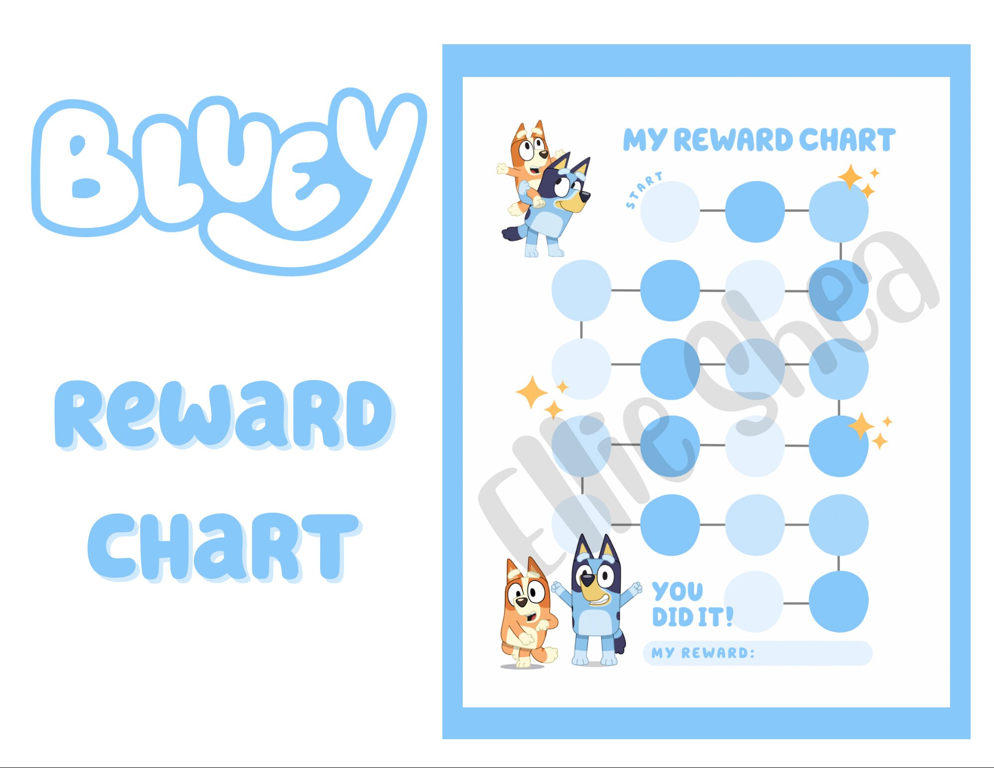Bluey Reward Chart - Etsy