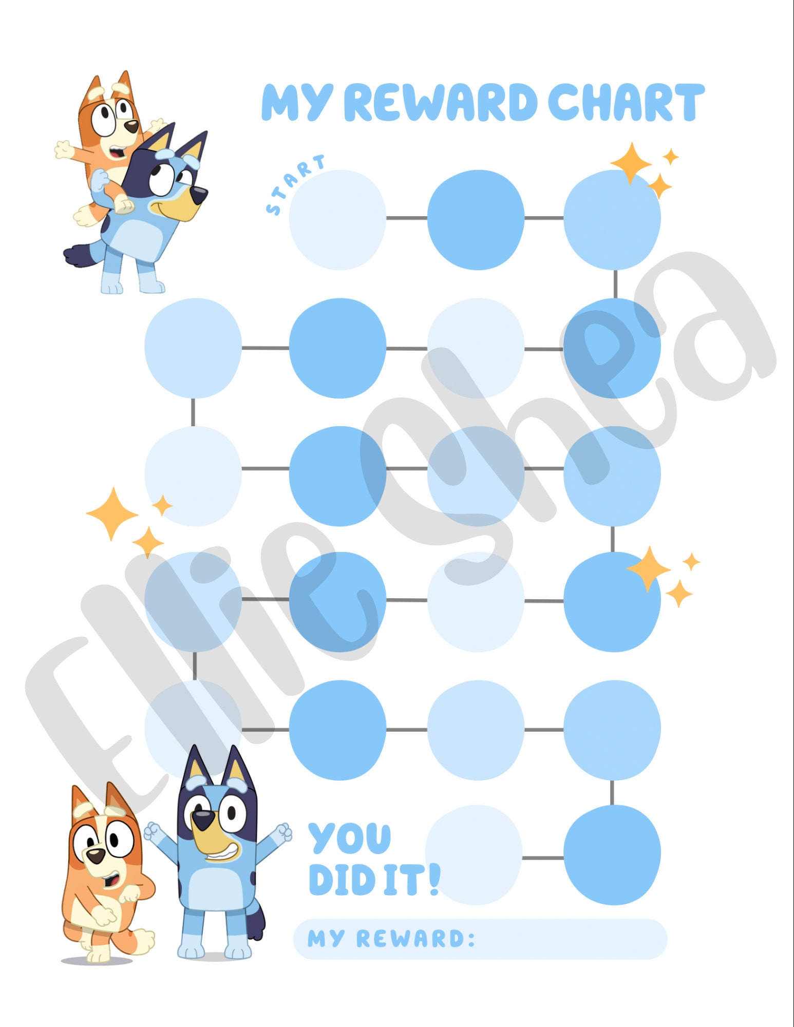 Bluey Reward Chart - Etsy