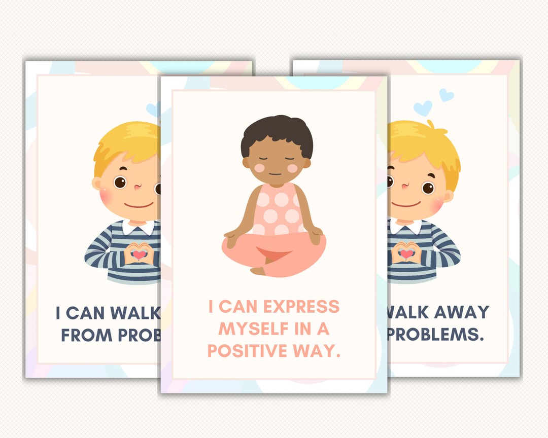 ANGER MANAGEMENT for Kids | Ages 5+ 25-card Printable Pack, Instant ...