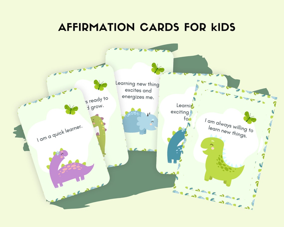 KIDS' CURIOSITY AND Learning Affirmation Cards | Kids 50-card Pack ...