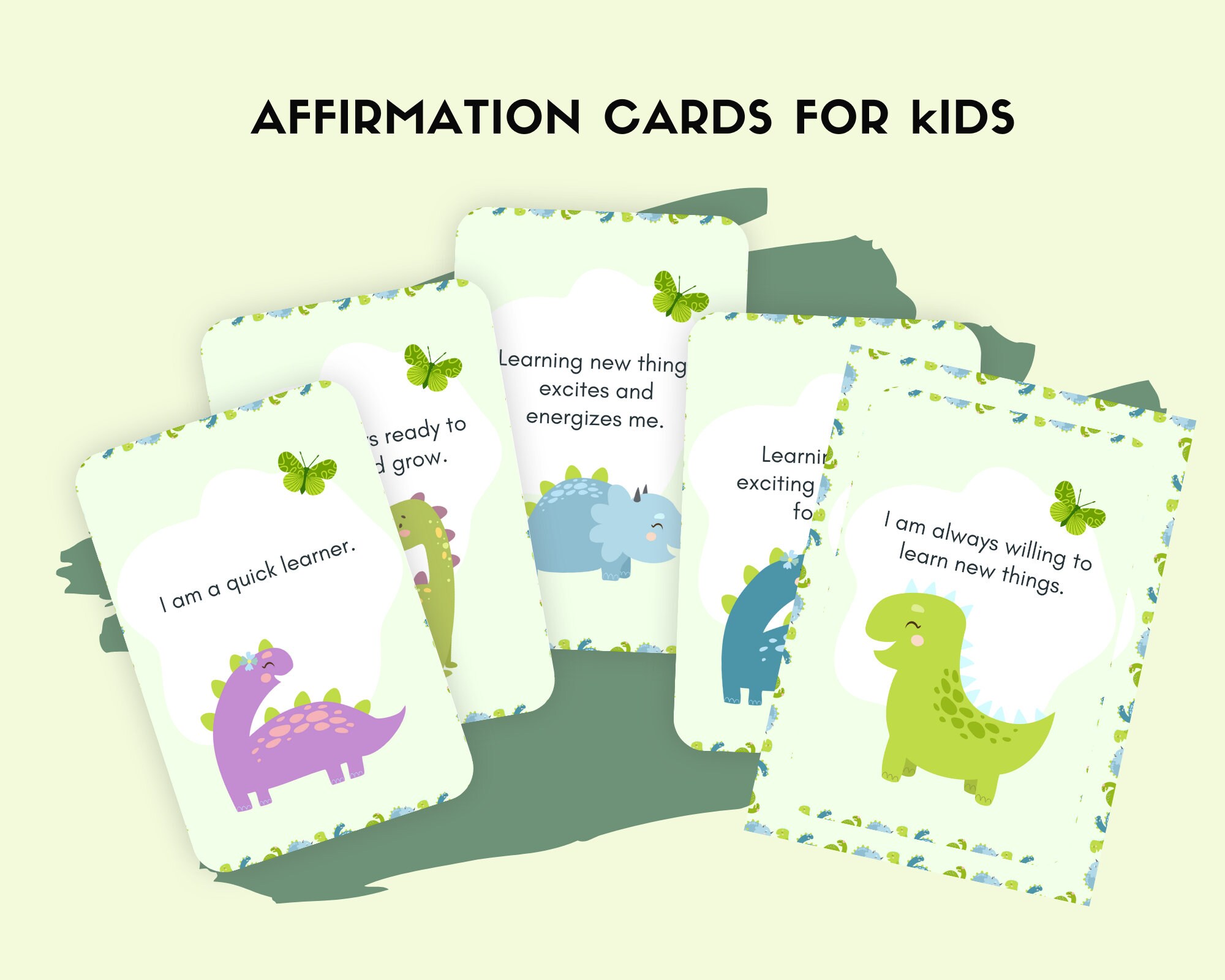 KIDS' CURIOSITY AND Learning Affirmation Cards | Kids 50-card Pack ...