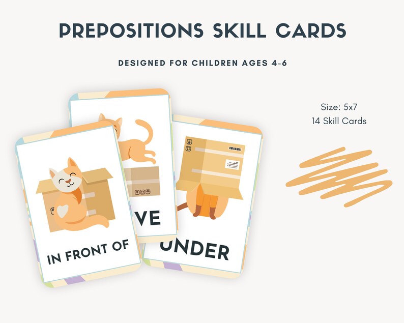 PREPOSITION ADVENTURE CARDS for Kids | Ages 4-6, 14-card Printable Pack ...