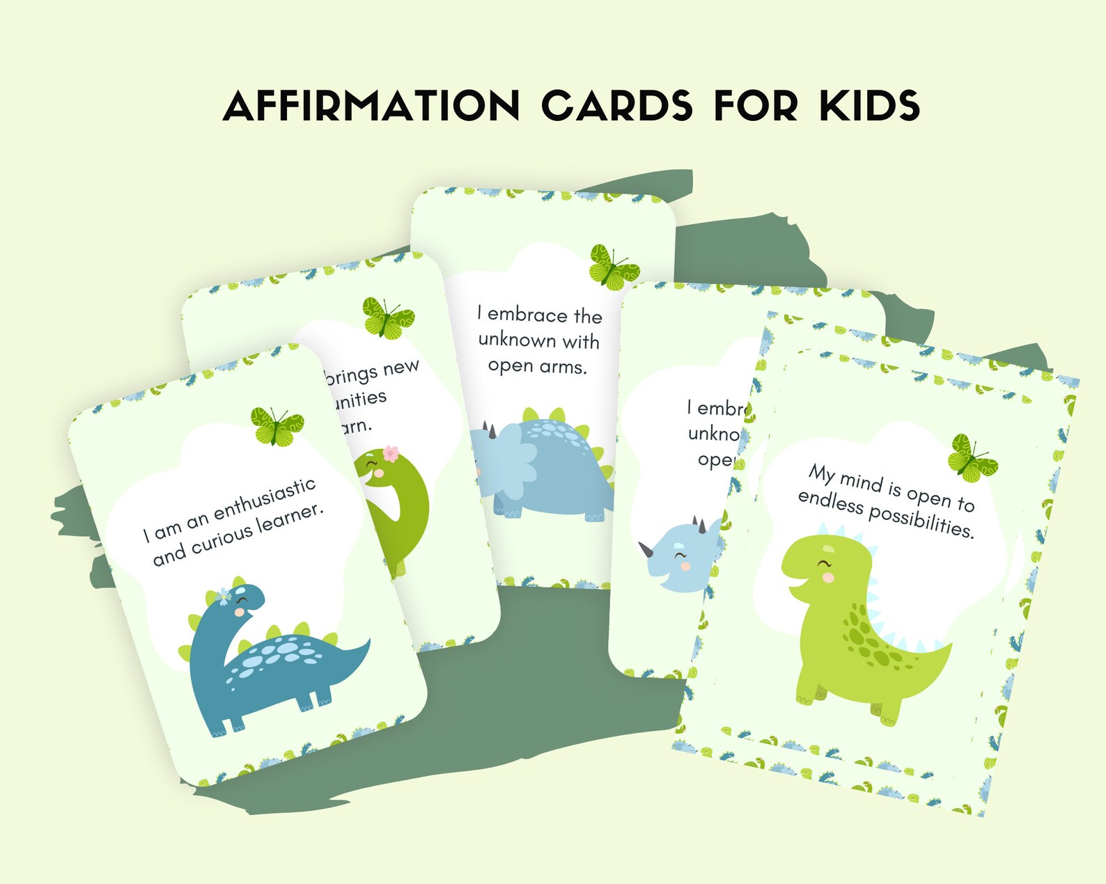 KIDS' CURIOSITY AND Learning Affirmation Cards | Kids 50-card Pack ...
