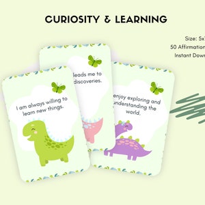 KIDS' CURIOSITY AND Learning Affirmation Cards | Kids 50-card Pack ...