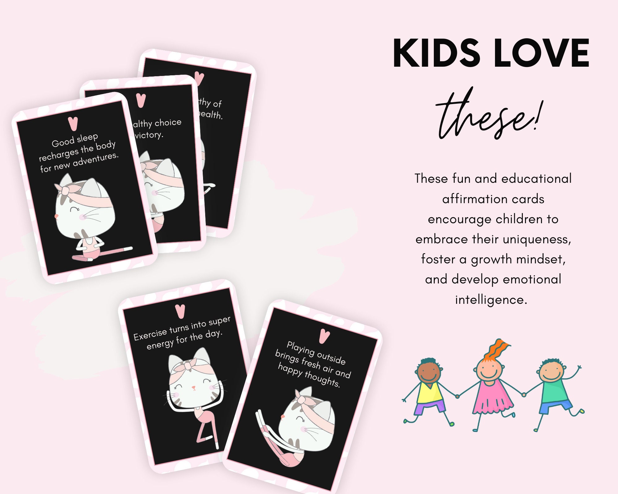 PRINTABLE AFFIRMATION CARDS for Kids Physical Health and Activity ...